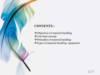 MATERIAL HANDLING AND TRANSPORTATION | PPTX