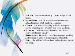 MATERIAL HANDLING AND TRANSPORTATION | PPTX
