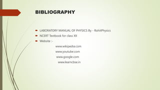 Physics project class 12 | PPTX