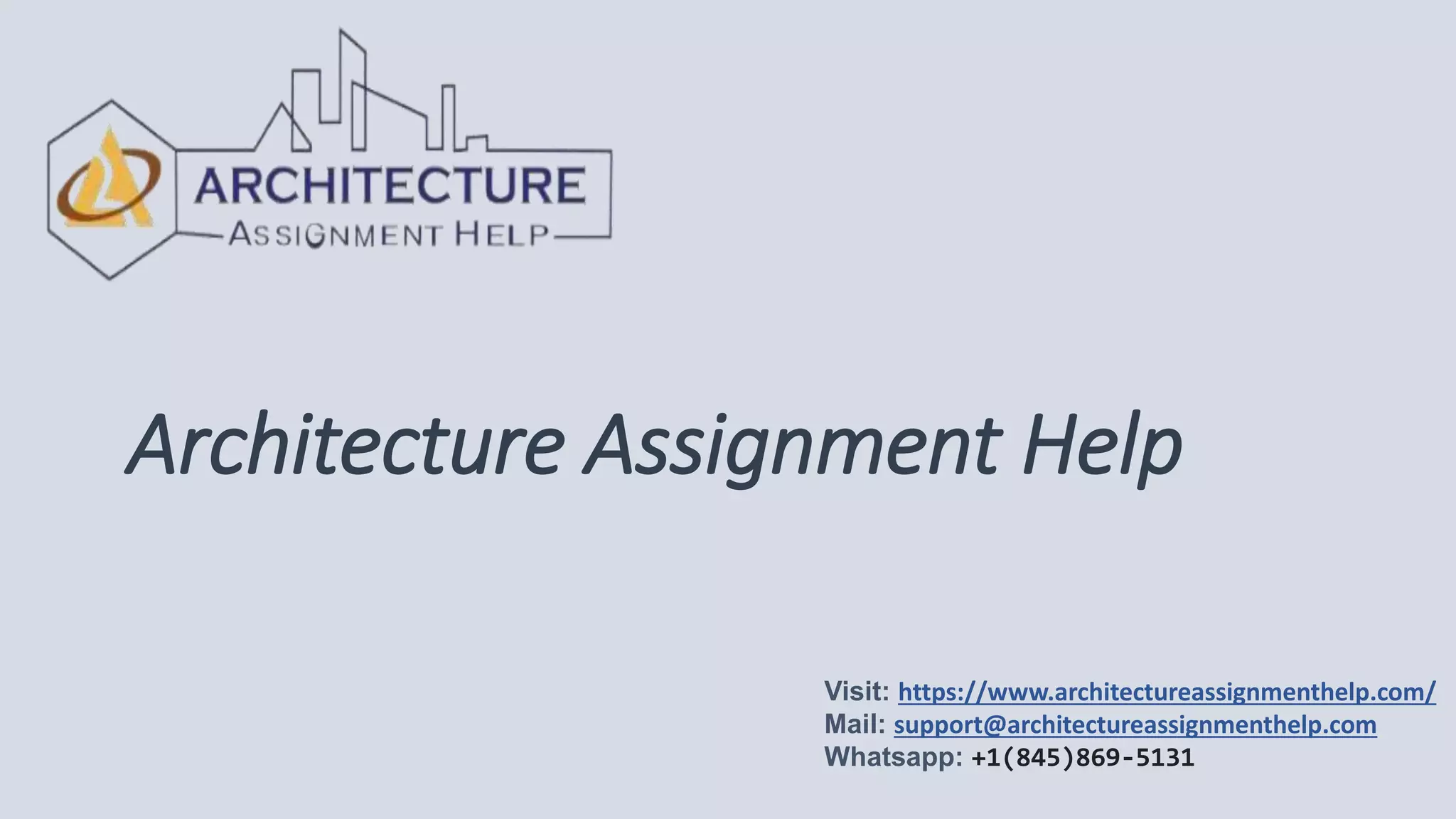 Unlock Your Architectural Potential with Our Premier Assignment Help ...