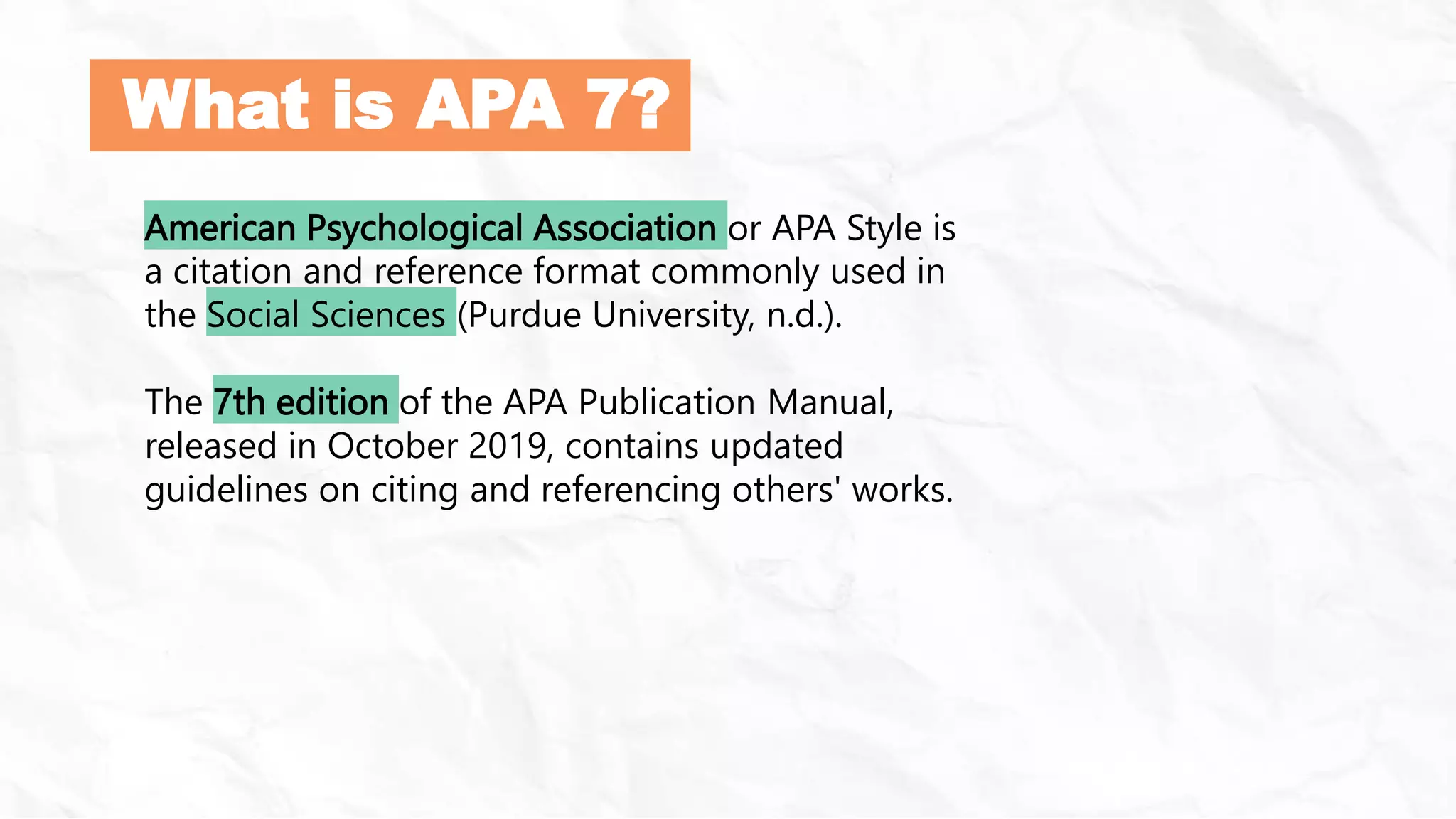 APA 7 | PPTX
