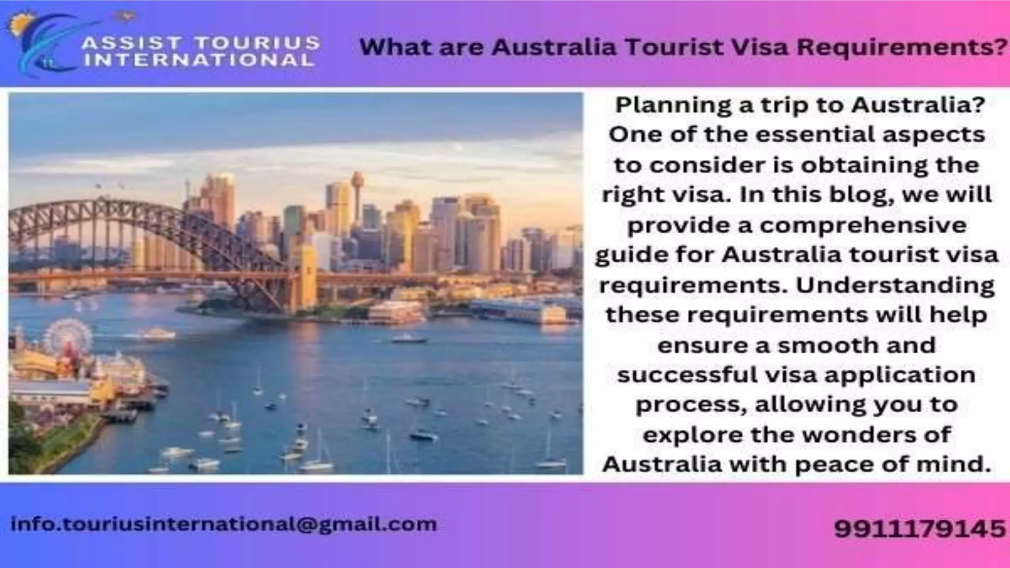 australia tourist visa requirements | PPTX