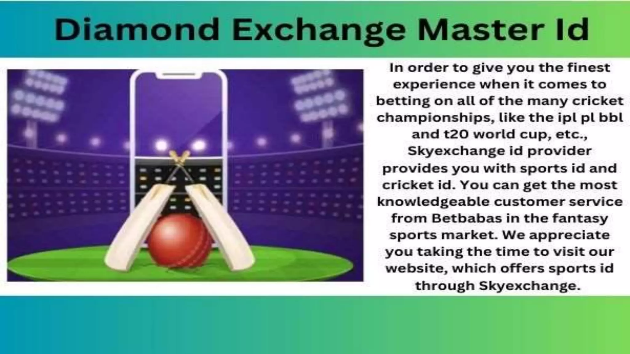 Diamond Exchange Master Id | PPTX