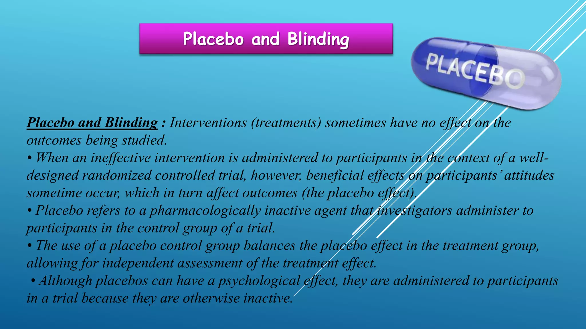 Significance of blinding techniques in clinical research | PPTX