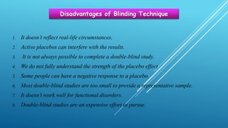 Significance of blinding techniques in clinical research | PPTX ...