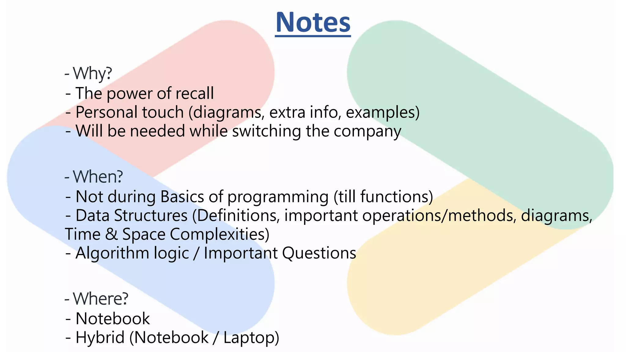 How to DSA the right way? GDSC NIET | PPTX