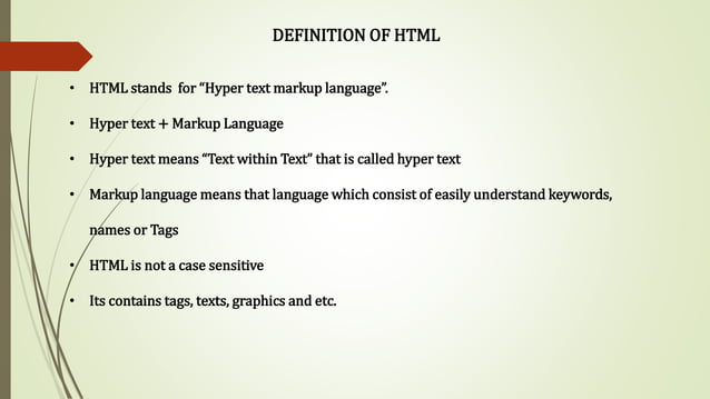 HTML Presentation | PPT