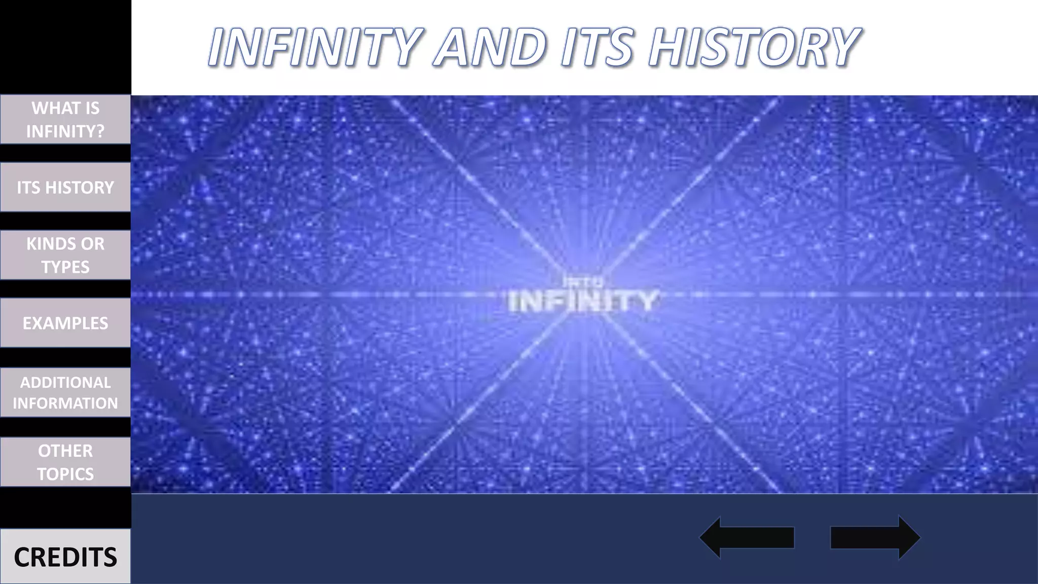 INFINITY and its history | PPT