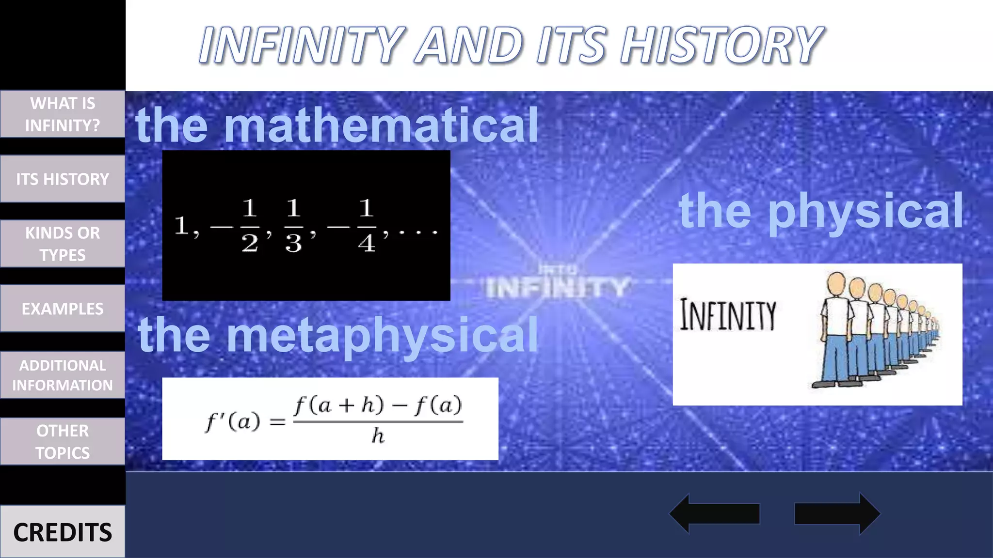INFINITY and its history | PPT