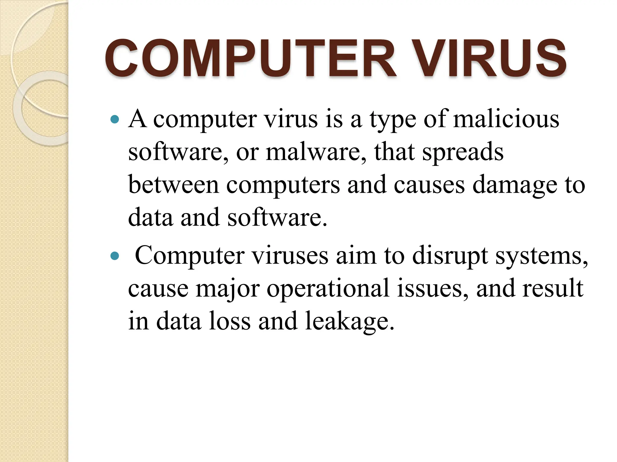 COMPUTER VIRUS.pptx | Antivirus Software | Computer Software and ...