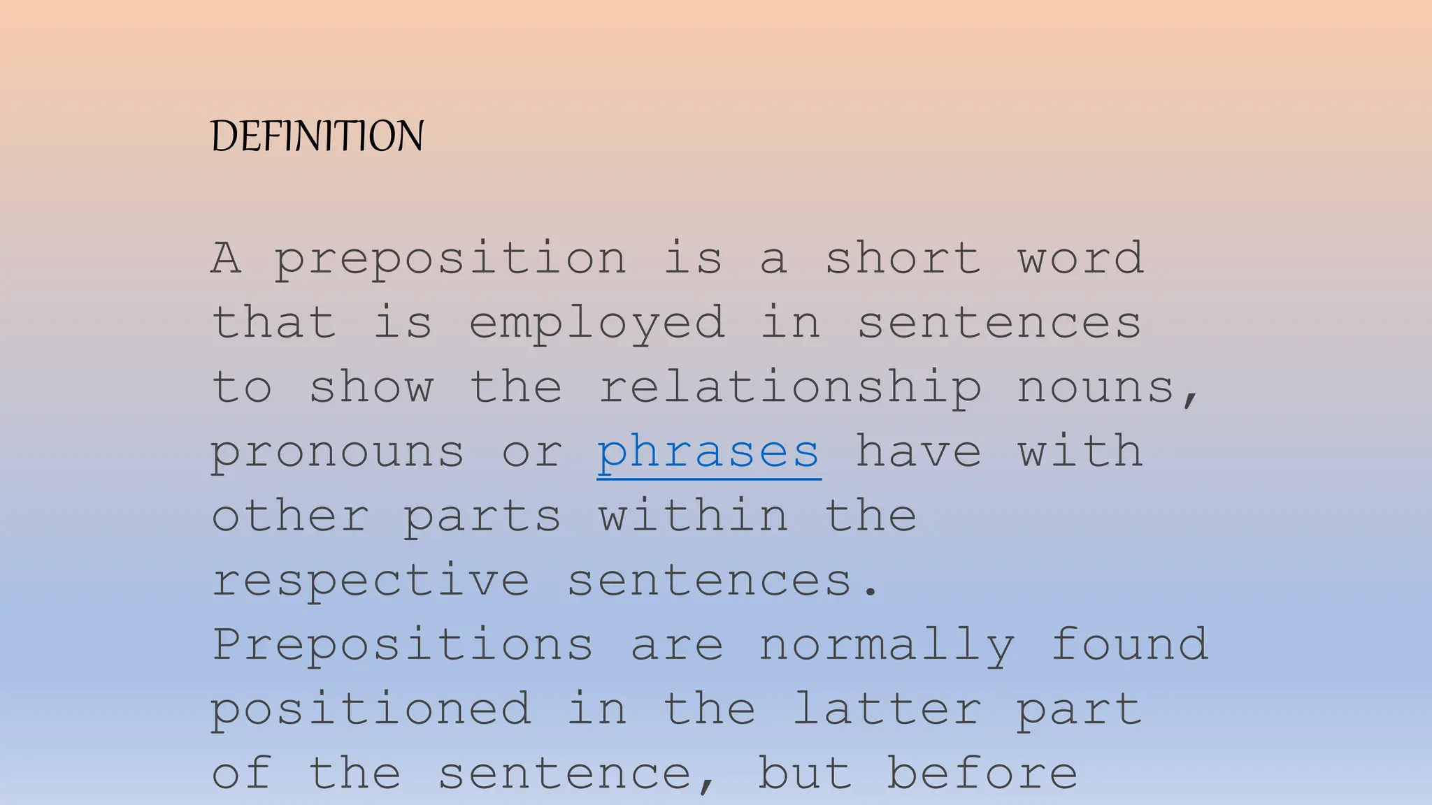 ppt presentation preposition | PPTX