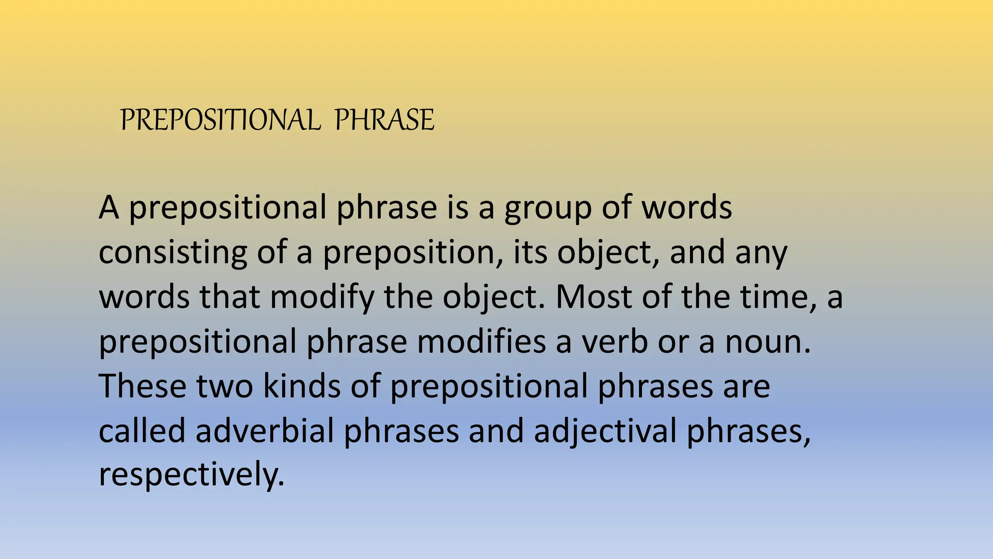 ppt presentation preposition | PPTX