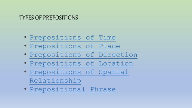 ppt presentation preposition | PPTX