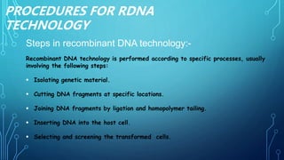 Principles of rDna technology | PPSX