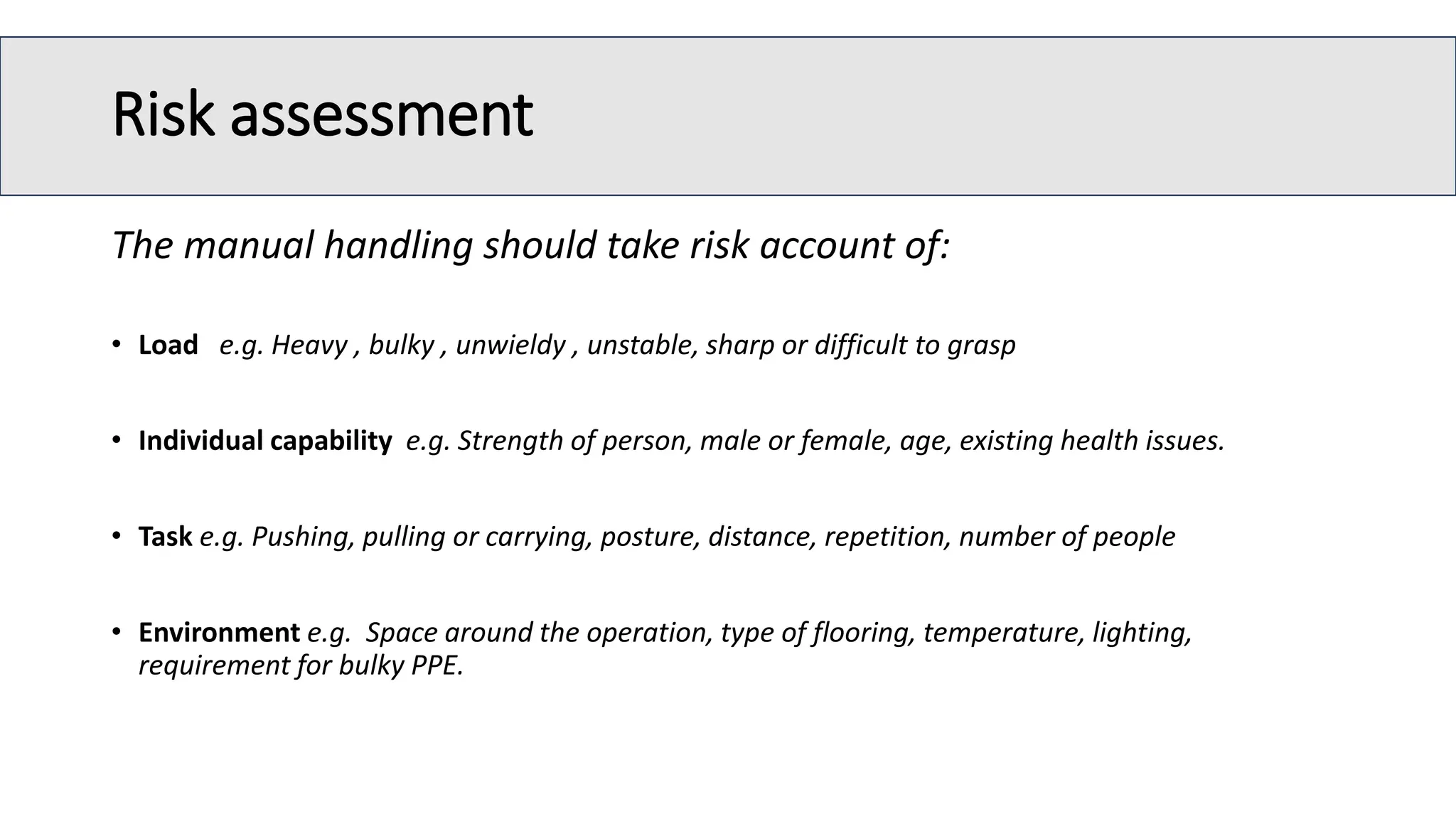 handling assessment and techniques | PPTX