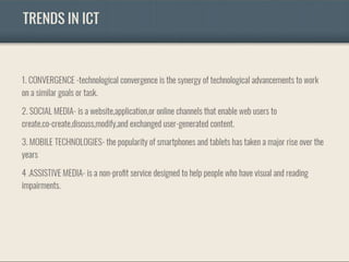 ICT IN OUR DAILY LIVES | PPTX