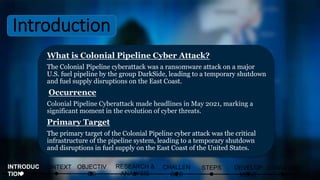 Colonial Pipeline Cyberattack | PPTX