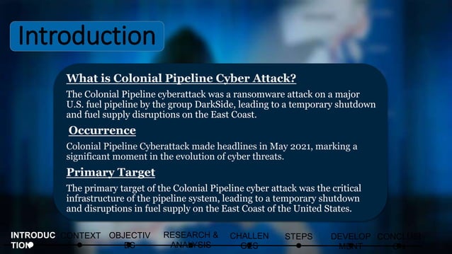 Colonial Pipeline Cyberattack | PPTX