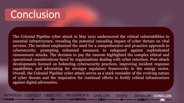Colonial Pipeline Cyberattack Pptx