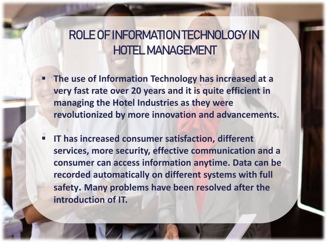 Application of IT in Hotel management | PPTX