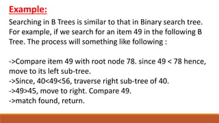 B TREE ( a to z concept ) in data structure or DBMS | PPT