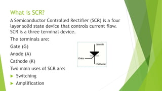 Presentation on semiconductor controlled rectifier by SHRIYANSH SHARMA ...