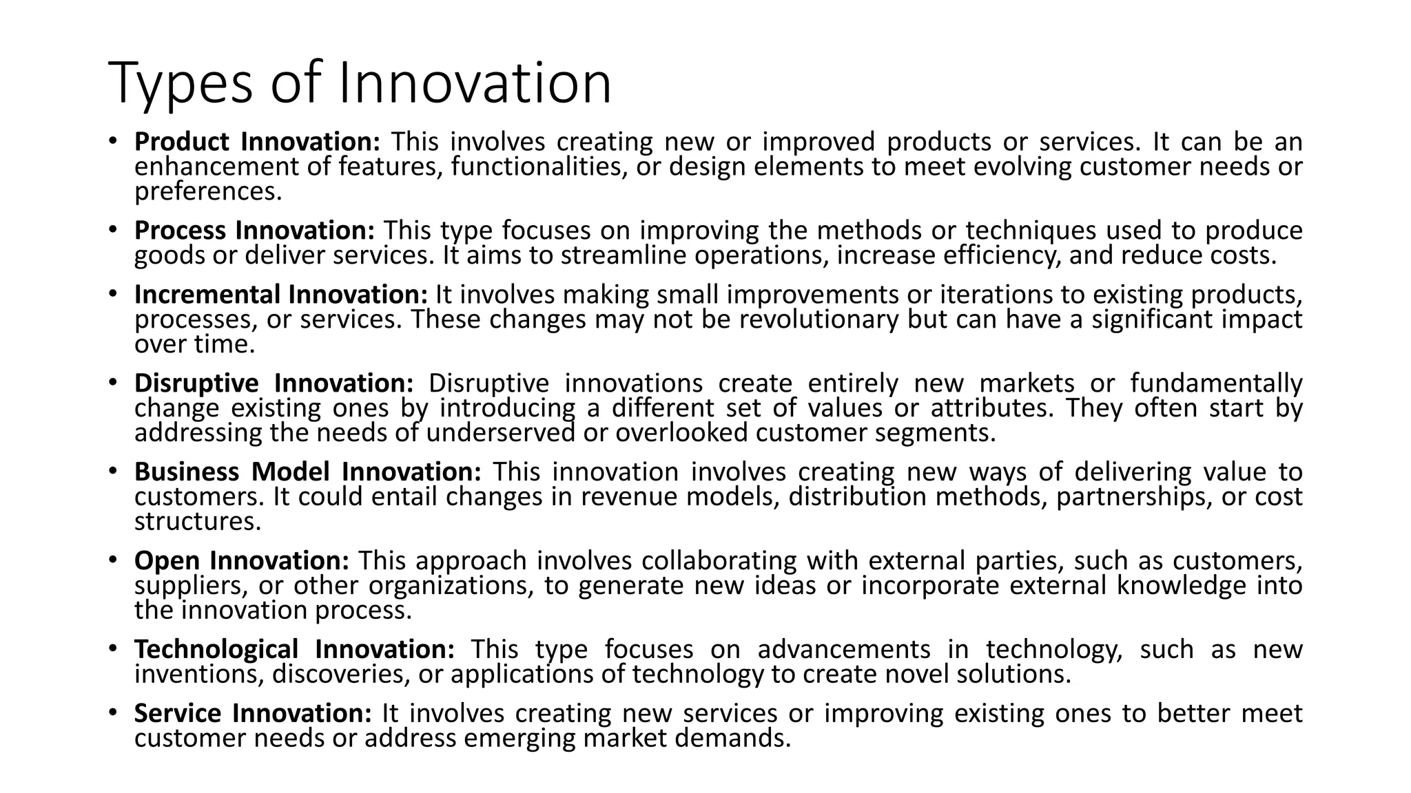 Types of innovation meaning***//////////// | PPTX