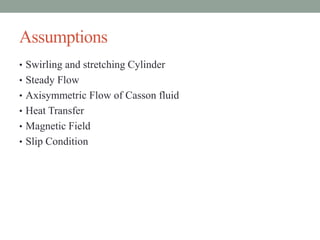 heat transfer in axisymmetric flow past a cylinder | PPTX | Physics ...