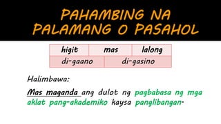 Aralin sa Filipino: Kaantasan ng Pang-uri | PPTX
