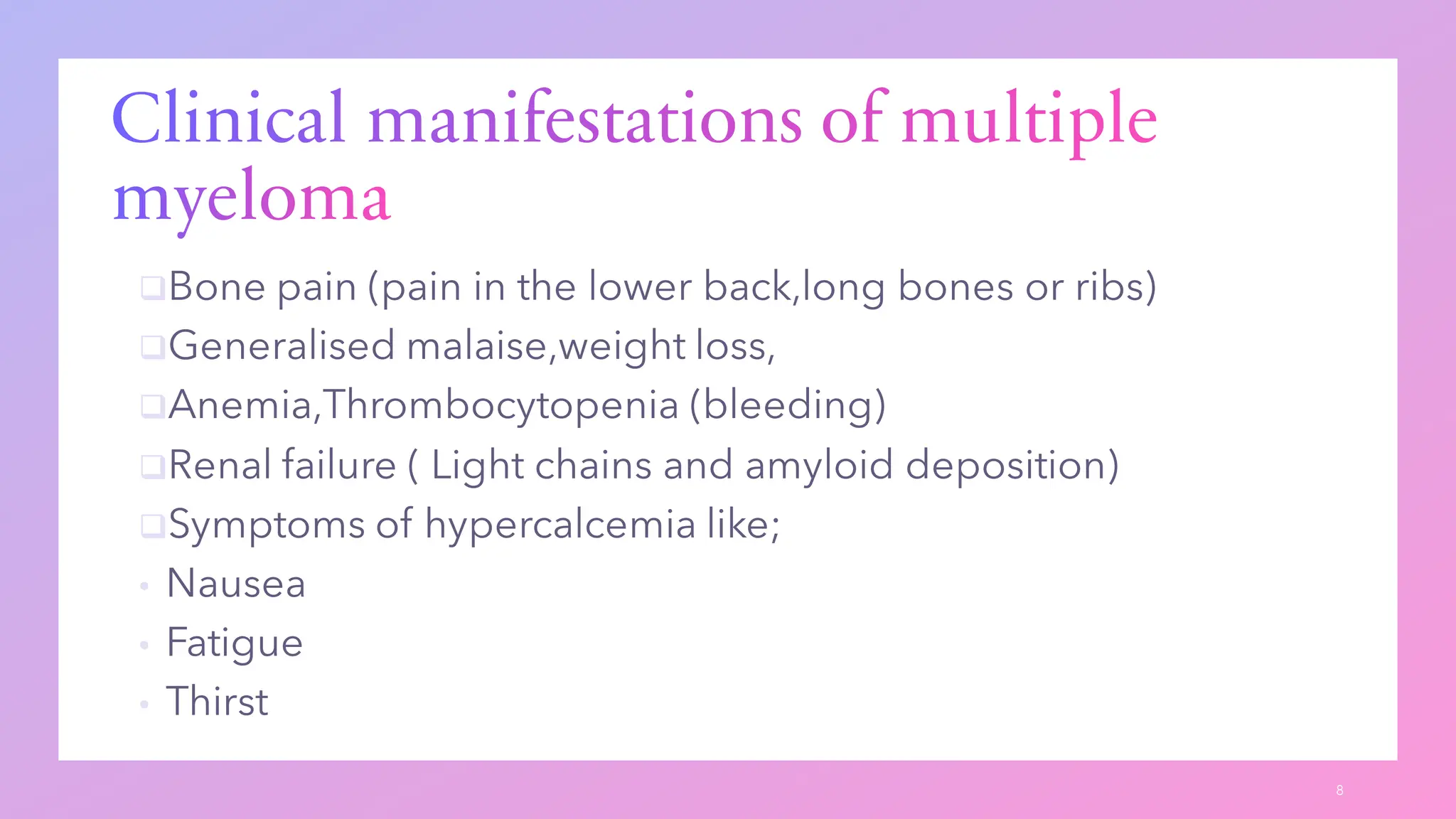 MULTIPLE MYELOMA (MM) SLIDESHARE PRESENTATION | PDF