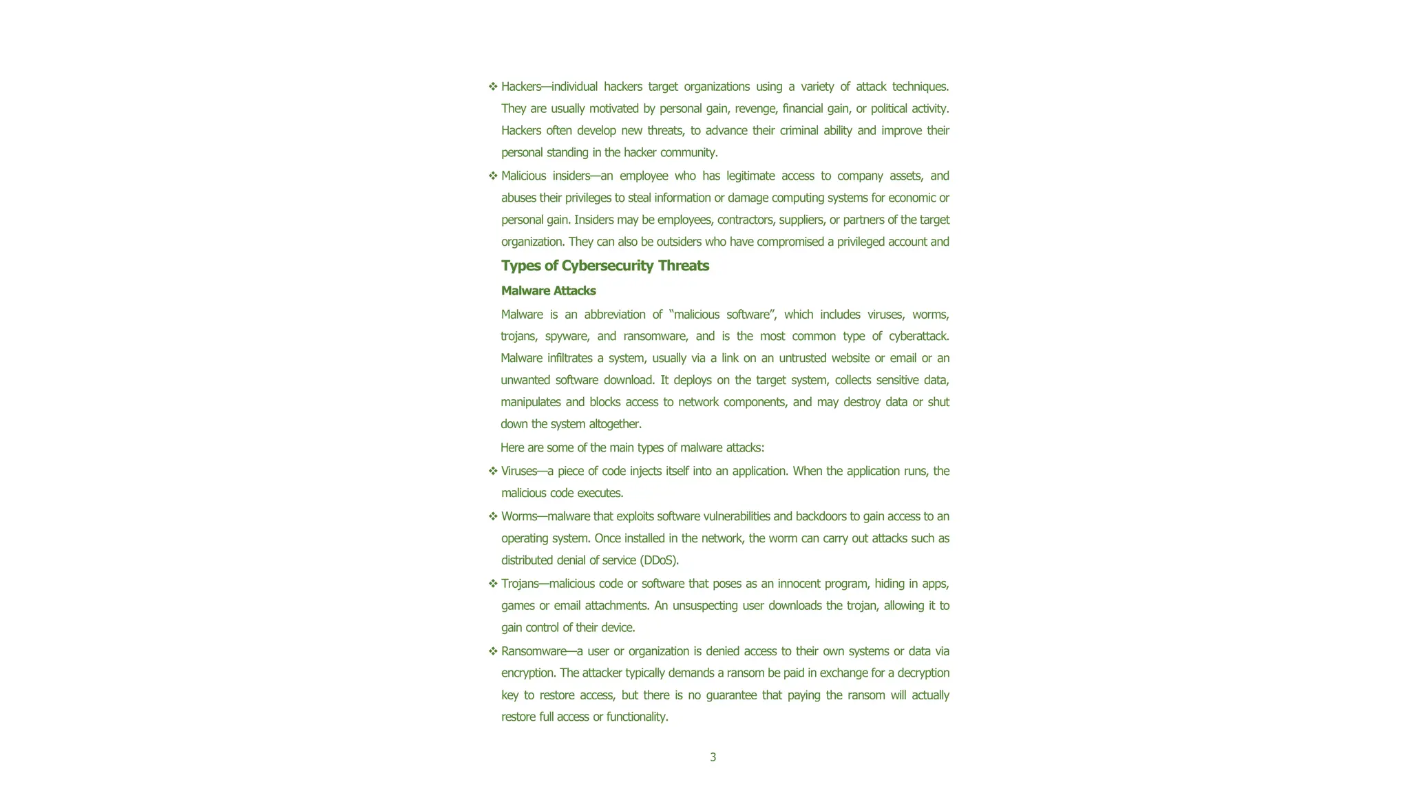 basics of hacking- threat basics, types of attack | PPT