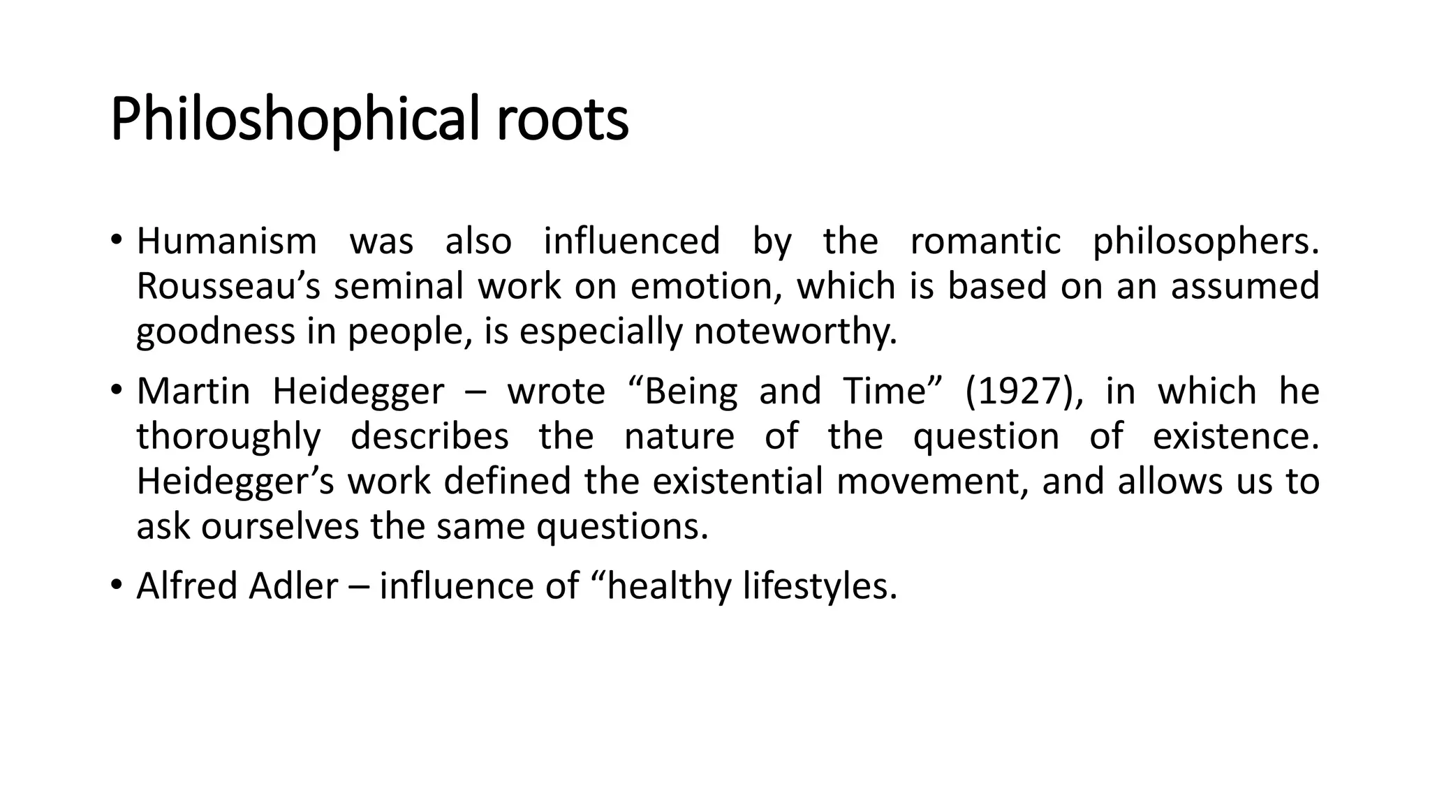 humanistic vs existential | PPTX