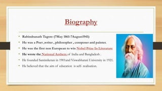 Presentation on National Educational system by Rabindranath Tagore | PPTX