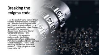 Turing revolution presentation(SCIENCE TECHNOLOGY SOCIETY) | PPTX