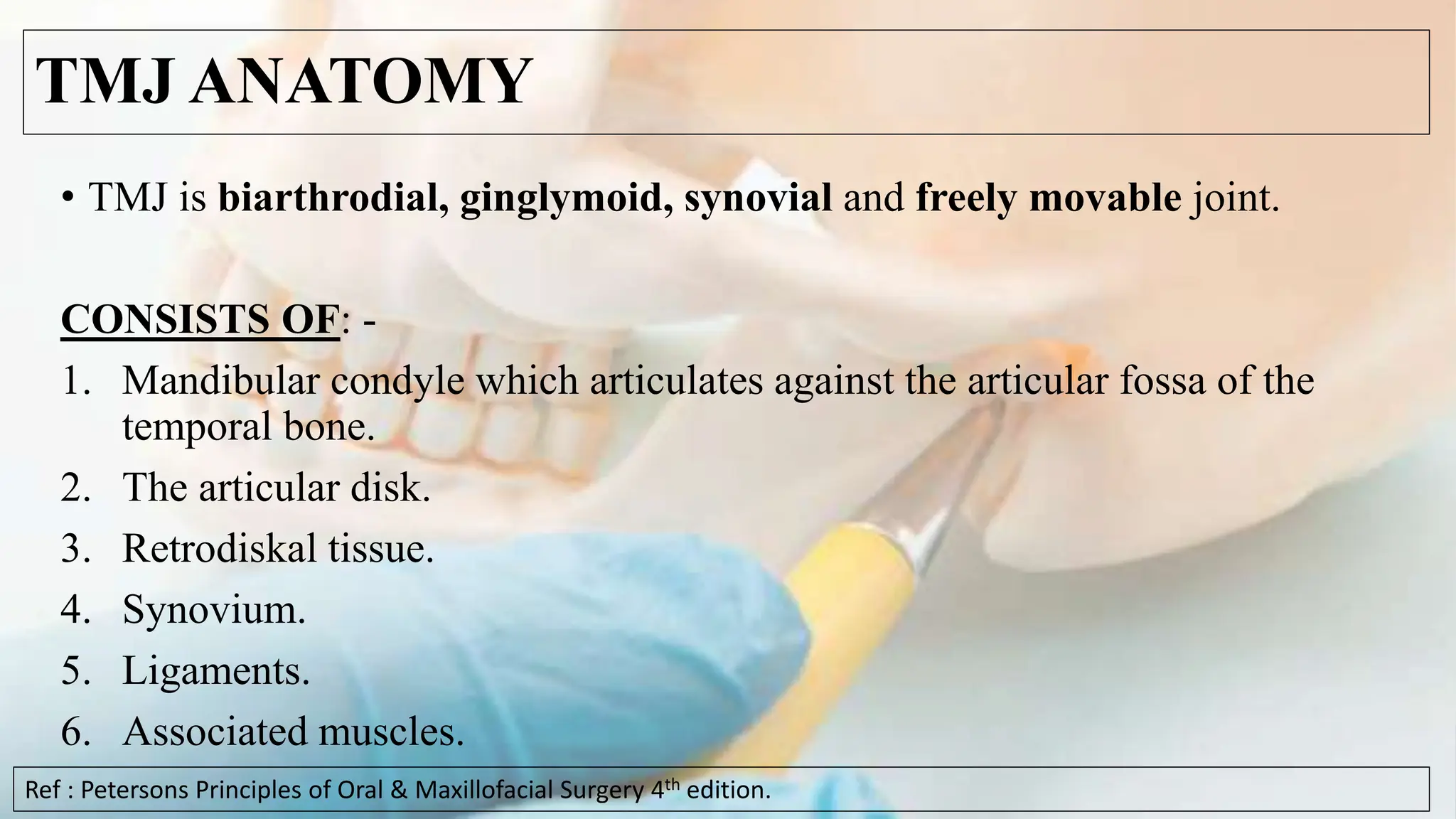 TMJ ANKYLOSIS of the Jaw and its clinical significancies | PPT