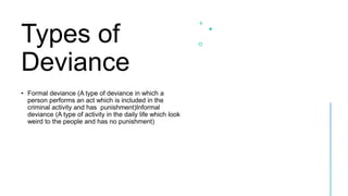 Deviance and crime perspective of deviance | PPTX