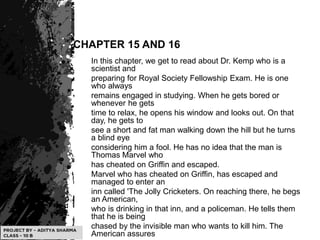 Invisible Man Hg wells English project | PPTX