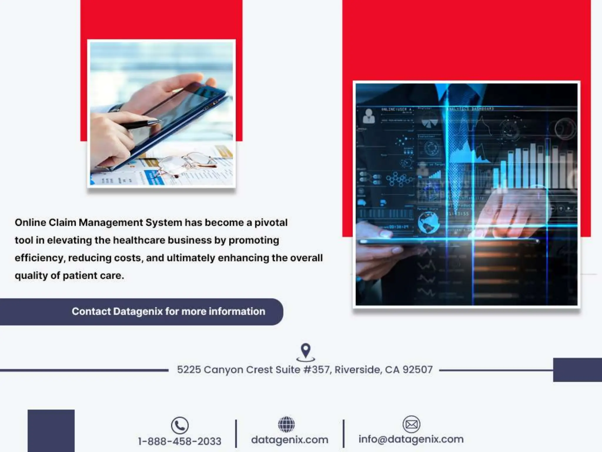 Online Claim Management System in Healthcare Business- DataGenix | PPTX