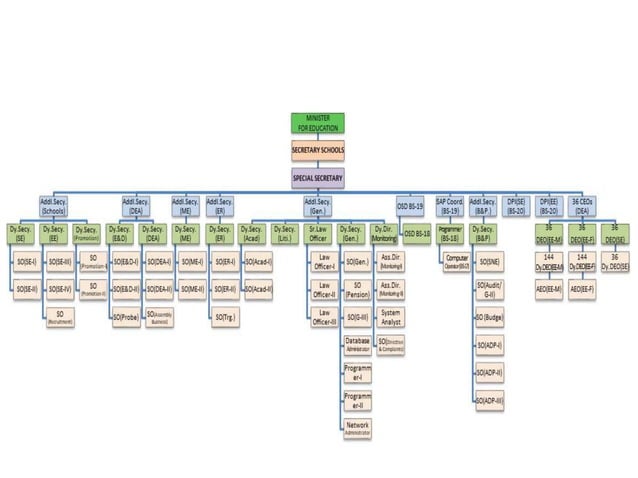 organogram of departments in education in pakistan | PPTX | Professional School | Postgraduate ...