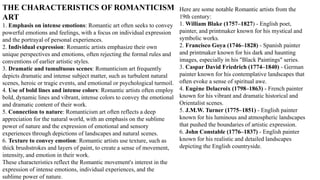 Presentation1 of art work of romanticism | PPTX | Modern Art | Fine Art