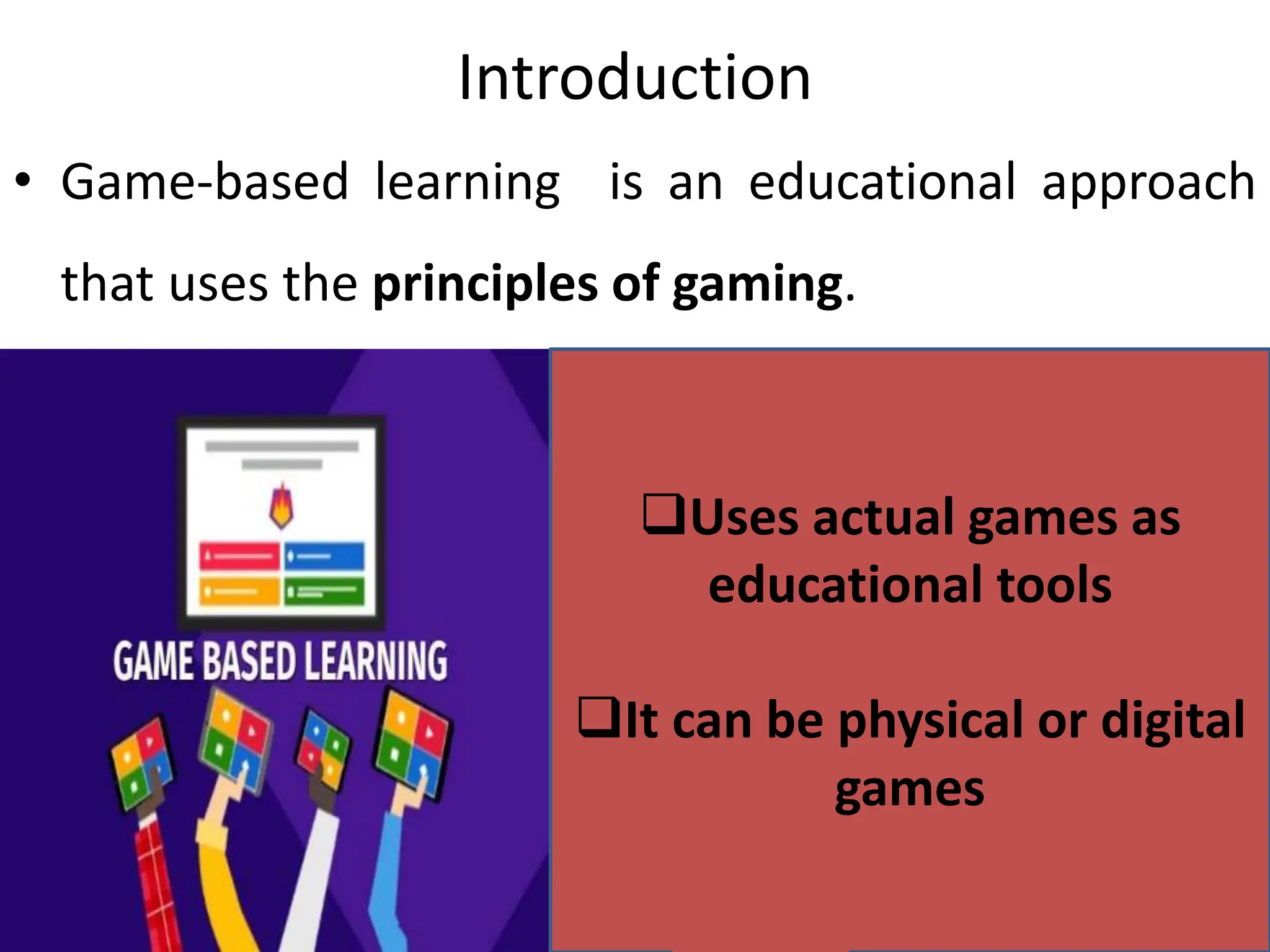 game based learning in education, advantages,disadvantages,scope | PPTX