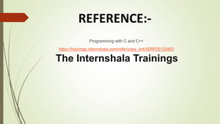 c programming, internshala training , govt engineering college aurangabad | PPTX