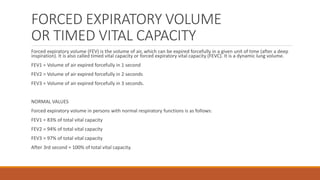 Pulmonary Function Tests and Measurement. | PPTX