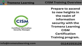CISM Training Overview information Tromenz | PPTX