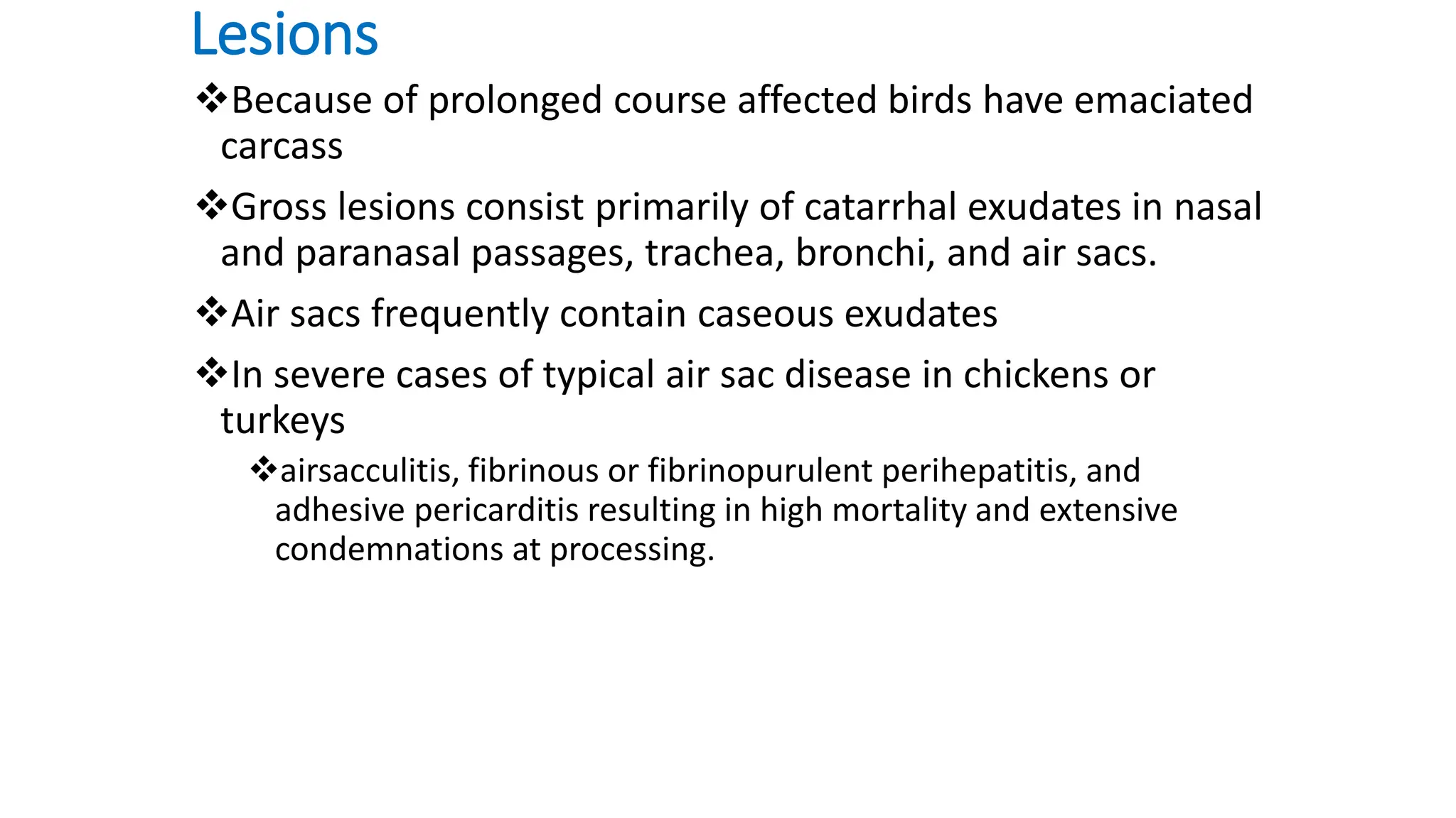 Presentation about the Avian mycoplasmoses | PPTX