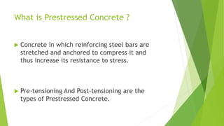 Prestressed concrete members and the assumption | PPTX