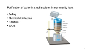 ways of maintaining wholesome water in different settings like houses ...