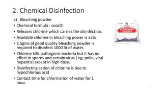 ways of maintaining wholesome water in different settings like houses ...