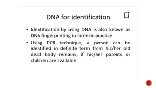 Identification ppt forensic medicine and toxicology | PDF