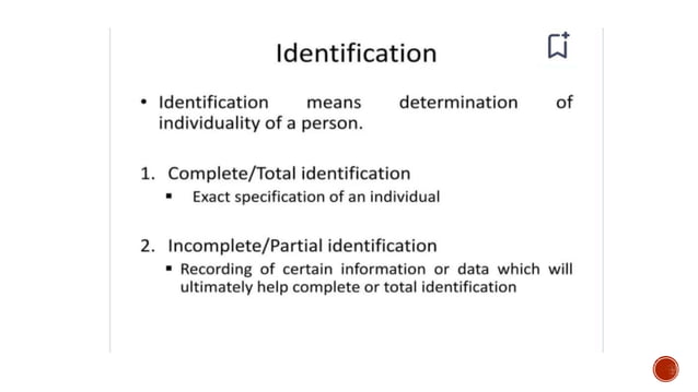 Identification ppt forensic medicine and toxicology | PDF